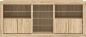 Příborník s LED osvětlením dub sonoma 162 x 37 x 67 cm 3209032