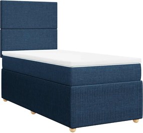 Box spring postel s matrací modrá 80x200 cm textil 3291882