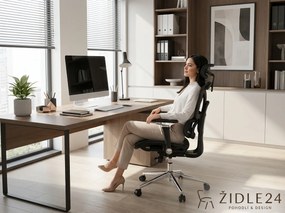 Ergonomická kancelářská židle EXECUTIVE - černá síťovina