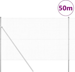 Zemní upevnění svařované drátěné ploty 50 x 1,6 m Stříbrná 3351657