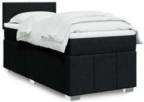 Box spring postel s matrací černá 100 x 200 cm textil 3286974