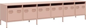 TV skříňka růžová 202 x 39 x 43,5 cm ocel válcovaná za studena 3307150
