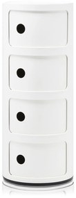 Výprodej Kartell designové stolky Componibili (v: 77 cm) - bílá