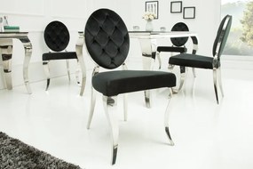 Židle moderní barokní černá / 37354