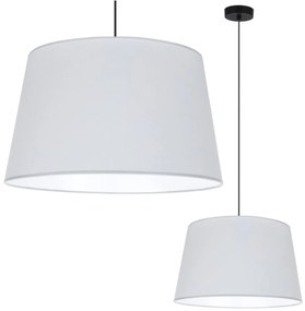 Závěsné svítidlo Gaja, 1x světle šedé textilní stínítko, (fi 44cm), b