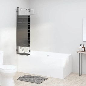 Skládací sprchová zástěna 3 panely 130 x 130 cm ESG černá 151864