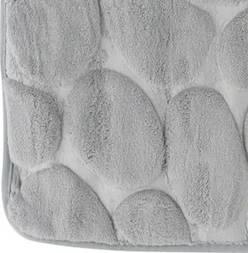 MSV PEBBLES koupelnová předložka 50 x 80 cm šedá / PU pěna / protisklu