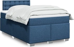 Box spring postel s matrací modrá 120x200 cm textil 3285875