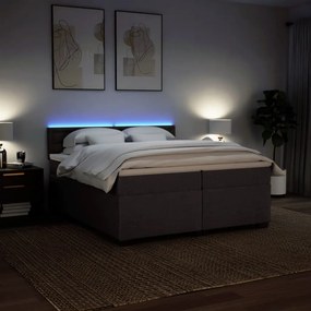 Box spring postel s matrací tmavě hnědá 200x200 cm textil 3288312