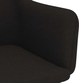 vidaXL Otočné jídelní židle 2 ks textil [323120] Barva: Černá