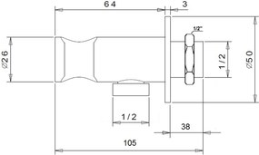 Sapho SG204 držák sprchy s vyústěním chrom