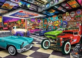 Trefl - Puzzle - Premium Plus Tea Time: Garáž sběratele aut / 1000 díl