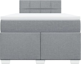 Box spring postel s matrací světle šedá 120 x 200 cm textil 3288155