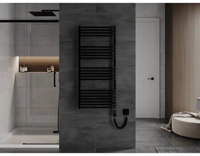 Mexen Apollo, elektrické topné těleso 1210x550 mm + topná tyč 600 W, černá, W117-1210-550-2600-70