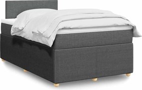 Box spring postel s matrací tmavě šedá 120x200 cm textil 3287417