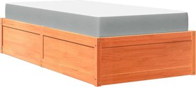 Postel s matrací voskově hnědá 90 x 200 cm masivní borovice 3281945