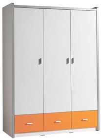 Oranžová šatní skříň Vipack Bonny 202 x 140 cm