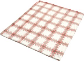 Livarno® Hebká deka, 180 x 220 cm (béžová/červená)