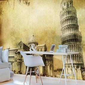 Fototapeta - Vintage Art Pisa City Urban (152,5x104 cm)