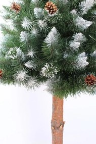 Zasněžený vánoční stromek borovice s kmenem 220 cm