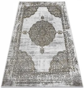 koberec LIRA E1468 Růžice, strukturální, moderní, glamour šedá / zl velikost 160x220 cm | krásné koberce cz