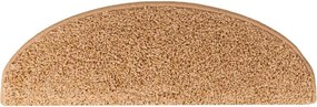 Schodové rohože 10 ks 65 x 21 x 4 cm béžové, půlkulaté, velké 149803