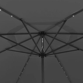 Zahradní Slunečník S Led Osvětlením 400 Cm Antracitový