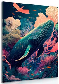 Obraz surrealistická velryba - 60x90