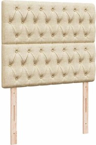 Box spring postel s matrací krémová 120x190 cm textil 3292007