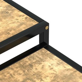 Čajové stolky 2 ks MDF černé a žluté 331656