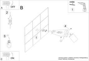 Sollux Lighting Nástěnné svítidlo VERDO černé