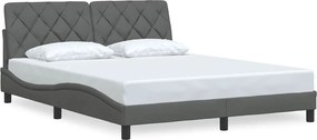 Rám postele bez matrace tmavě šedý 160 x 200 cm textil 3310609