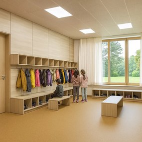 Lentex, PVC podlaha - lino Flexar PUR 603-06 hnědá, na míru, šíře 2m,4m, hnědá, bez podkladu, kancelář