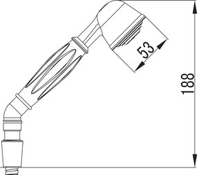 Aqualine Victoria VC101 ruční sprcha chrom