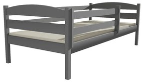 Dětská postel masiv 020 borovice masiv 90 x 200 cm šedá
