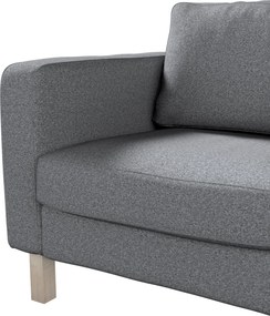 Potah na křeslo IKEA Karlstad, krátký barva šedá látka pletený vzor