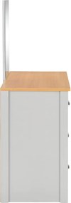 Toaletní stolek se zrcadlem a stoličkou šedý 104 x 45 x 131 cm 283744
