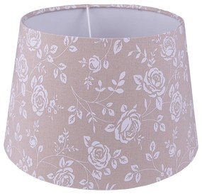 Béžové stínidlo lampy s květy růží - Ø 26*16 cm / E27