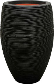 Capi Nature Rib NL Vase Elegant Deluxe Black Ø 50 cm / V 72 cm