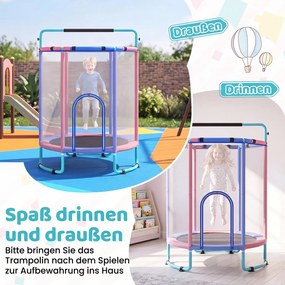 Costway Trampolína pro děti 154 cm 6 v 1 Dětská trampolína s – modrý