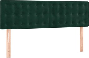 Box spring postel s matrací tmavě zelená 140x200 cm samet 3141548