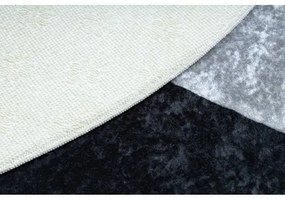 Dywany Luszczow Dětský kusový koberec BAMBINO 2139 pratelný kulatý - Fotbal, protiskluz, černý / bílá Rozměr koberce: 120 cm KRUH