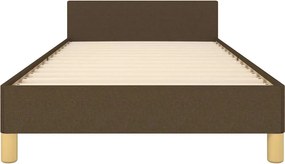 Rám postele bez matrace tmavě hnědá 90 x 190 cm textil 3125101