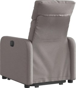 Elektrické zvedací polohovací křeslo taupe textil 3206724