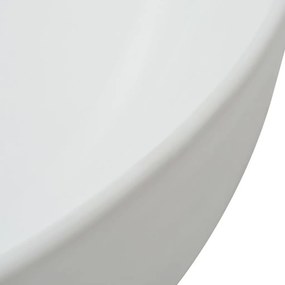 Umyvadlo - kulaté - keramické - bílé | 41,5x13,5 cm