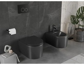 Mexen Sofia Rimless závěsná wc mísa, černá matná, 3354XX85