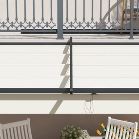 Outsunny Zastřešení terasy přibližně 3x3m, zahradní altán z hliníku, nástěnný zahradní altán s nastavitelnou střechou, sluneční ochrana pro zahradní …