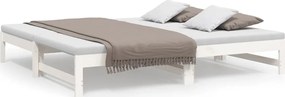 vidaXL Výsuvná postel 2x(75x190) cm masivní borovice [823420] Barva: Černá