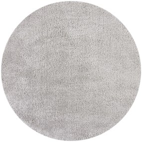 Flair Rugs, Kusový koberec Shaggy Teddy Grey kruh, 133x133 (průměr) kruh, šedá, ložnice