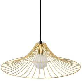 Toolight - Stropní lampa závěsná plochá kulatá 1xE27 APP499-1CP, zlatá, OSW-00612